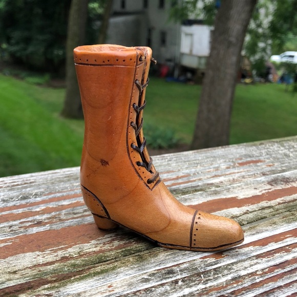 no brand | Accents | Antique Wooden Miniature Primitive Boot | Poshmark